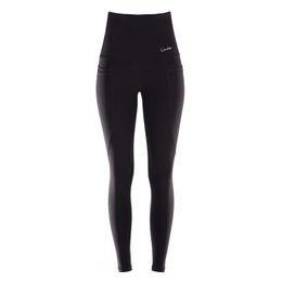 Leggings WINSHAPE "Functional Comfort HWL115C", Damen, Gr. XS, Normalgr&ouml;&szlig;en, schwarz, 85% Polyester, 15% Elasthan, Hosen Leggings, High Waist mit praktischen Taschen