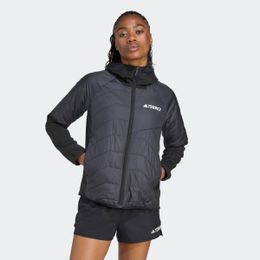 Outdoorjacke adidas terrex "MULTI CLIMAWARM ISOLIERENDE HYBRID", Damen, Gr. M, schwarz, Obermaterial: 100% Polyester, normal, Jacken Outdoorjacke