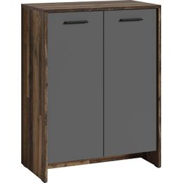 Schuhkommode ByLiving "Ben", grau (old wood), B:63cm H:83cm T:35cm, Holzwerkstoff, Sideboards, Schuhkommode, Breite 63 cm, mit 2 T&uuml;ren