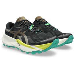 Trailrunningschuh asics "TRABUCO 14", Herren, Gr. 44, schwarz, clay canyon, Synthetik, Schuhe Trailrunningschuh, profiliertes Laufsohlenprofil, mit Gummilaufsohle, mit Schn&uuml;rung, Topseller