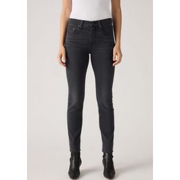 Levi's Straight-Jeans LEVI'S "724 HIGH RISE STRAIGHT", Damen, Gr. 30, L&auml;nge 32, together time, Denim/Jeans, Obermaterial: 85% Baumwolle, 7% Lyocell, 6% Elastomultiester, 2% Elasthan, straight fit lang, Jeans Straight-Jeans
