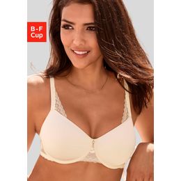 Minimizer-BH Lascana, Damen, Gr. 85, Cup B, rosa (rose champagne), Microtouch, Obermaterial: 87% Polyamid, 13% Elasthan, BHs Minimizer-BH, mit Spacer-Schalen und B&uuml;gel, Basic Dessous