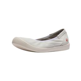 Ballerina Softinos "Softinos Ballerinas Leder", Damen, Gr. 38, wei&szlig;, Leder, Schuhe Ballerina