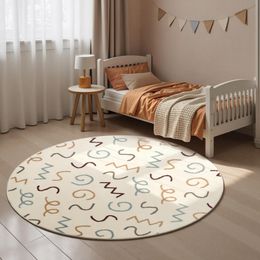 Kinderteppich Hanse Home "Fiete", creme multifarben, H:10mm &Oslash;:160cm, Polypropylen, Teppiche, Kinderteppich, Pflegeleicht, Weich, Kinderzimmer, Spielteppich, Spielunterlage