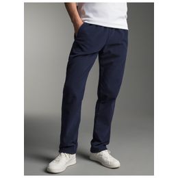 Jerseyhose TRIGEMA "TRIGEMA Fleece Freizeithose", Herren, Gr. XS, US-Gr&ouml;&szlig;en, blau (navy), Fleece, 100% Polyester, Hosen Jerseyhose