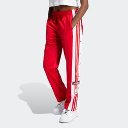 Sporthose adidas originals "ADIBREAK", Damen, Gr. XXL, N-Gr, rot (better scarlet, normal, gr.), Obermaterial: 100% Polyester, clean, Hosen Sporthose, lockerer Schnitt, mit Seitentaschen, aus weichem Trikotmaterial