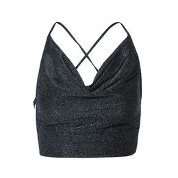 VIERVIER Top 'Grace' Damen Gr&ouml;&szlig;e XXL schwarz / silber