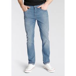 Slim-fit-Jeans MAC "Arne-Pipe light", Herren, Gr. 36 (37), L&auml;nge 32, blau (light blau authentic wash), Denim/Jeans, Obermaterial: 88% Baumwolle, 9% Elastomultiester, 3% Elasthan, Abriebeffekte, figurbetont kn&ouml;chellang, Jeans Slim-fit-Jeans, schmaler figurbetonender Schnitt