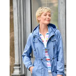 Langjacke Classic Basics, Damen, Gr. 38, blau (bleu), 100% Polyester, unifarben, Jacken Langjacke