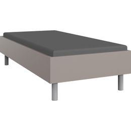 Bett wimex "Easy, gro&szlig;e Auswahl an Gr&ouml;&szlig;en und Farben, auch in Komforth&ouml;he", grau (sahara grau, alufarben), H:46cm L:210cm, Betten, Bett, ohne Kopfteil, ideal unter Dachschr&auml;gen oder Fenster