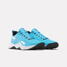 Trainingsschuh Reebok "NFX TRAINER", Herren, Gr. 45,5, future cyan, schwarz, wei&szlig;, Synthetik, Textil, Schuhe Trainingsschuh