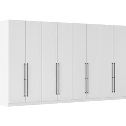 Kleiderschrank Rauch "Dreht&uuml;renschrank Schrank Garderobe W&auml;scheschrank Schlafzimmer AVOLA", wei&szlig; (alpinwei&szlig;), B:360cm H:229cm T:54cm, Holzwerkstoff, Schr&auml;nke, Kleiderschrank, mit hochwertigen Stangengriffen in Schwarz aus Metall MADE IN GERMANY