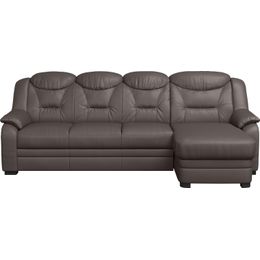 Ecksofa COTTA "Marcus L-Form", braun (mud), B:262cm H:99cm T:162cm, 64% Polyurethan, 25% Polyester, 11% Baumwolle, Sofas, Ecksofa, wahlweise mit Bettfunktion