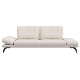 3-Sitzer FLEXLUX "Tropea Funktionssofa, Designsofa, Relaxfunktion, TV-Couch", beige (vanilla cream), B:252cm H:90cm T:145cm, 100% Polyester, Sofas, 3-Sitzer, mit Armteilverstellung sowie Sitztiefenverstellung, Breite 252 cm