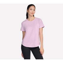 Funktionsshirt Skechers "Women's Tshirt", Damen, Gr. L, pink, Jersey, Obermaterial: 91% Polyester, 9% Elasthan, Rundhals, Shirts Funktionsshirt