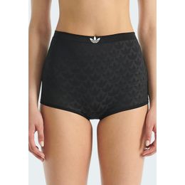 Panty adidas originals "Microterrot Monogram", Damen, Gr. S, 000, schwarz, Obermaterial: 44% Polyester, 41% Polyamid, 15% Elasthan, figurbetont, Unterhosen Panty, elastischer Bund, Allover-Logo, weich