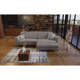 Sit & More Ecksofa SIT & MORE "Bolero L-Form", grau (elephant), B:290cm H:88cm T:178cm, 100% Polyester, Sofas, Ecksofa
