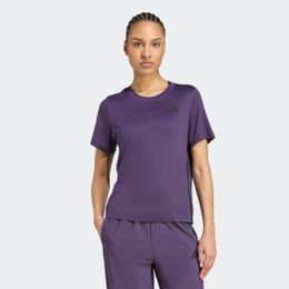T-Shirt adidas Performance "WE 3S CREW TEE", Damen, Gr. S, aurora plum, Obermaterial: 93% Polyester, 7% Elasthan, Rundhals, Shirts T-Shirt