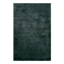 Teppich HOMIE LIVING "Pisa", anthrazit gr&uuml;n, B:160cm H:25mm L:230cm, Polyester, Teppiche, Teppich, Hochflor, Microfaser, uni, weich, Shaggy, Wohnzimmer, Schlafzimmer