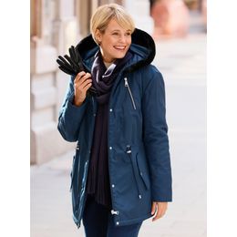 Anorak Classic Basics, Damen, Gr. 38, blau (dunkelblau), 100% Polyester, Pelzimitat:100% Polyester, Wattierung:100% Polyester, unifarben, Jacken