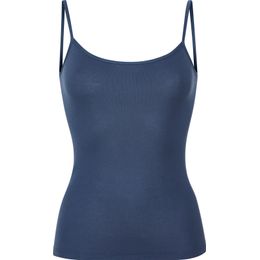 Nina von C. Damen Tr&auml;gertop aus Feinripp mittelblau, Gr&ouml;&szlig;e 40