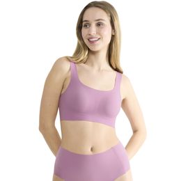 Bustier Sloggi "ZERO Feel 2.0 Top", Damen, Gr. XS, N-Gr, lila, Single Jersey, Obermaterial: 76% Polyamid, 24% Elasthan, BHs Bustier, nahtlos und unsichtbar