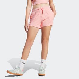 Shorts adidas originals "RIB SHORTS", Damen, Gr. 164, N-Gr, sepisp, Obermaterial: 44% Viskose, 26% Polyester, 12% Elasthan, 9% Baumwolle, 9% Modal, Hosen Shorts