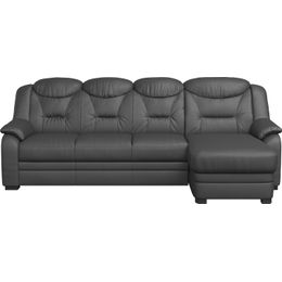 Ecksofa COTTA "Marcus L-Form", grau (fango), B:257cm H:99cm T:162cm, 64% Polyurethan, 25% Polyester, 11% Baumwolle, Sofas, Ecksofa, wahlweise mit Bettfunktion