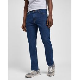 Regular-fit-Jeans Lee "DAREN ZIP FLY", Herren, Gr. 30, L&auml;nge 34, blau (deep schwarz stone), Denim/Jeans, Obermaterial: 90% Baumwolle, 8% Elastomultiester, 2% Elasthan, regular fit lang, Jeans Regular-fit-Jeans