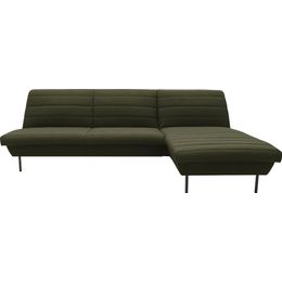 Ecksofa "LOOKS IX L-Form", gr&uuml;n, B:274cm H:92cm T:168cm, 100% Polyester, LOOKS by Wolfgang Joop, Sofas, Ecksofa, Quersteppung, ohne Armlehnen