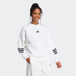 Sweatshirt adidas Sportswear "W FI 3S SWT", Damen, Gr. XXL, wei&szlig;, Obermaterial: 67% Polyester, 33% Baumwolle, normal, Rundhals, Sweatshirts Sweatshirt