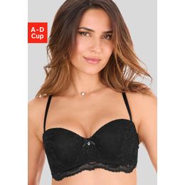 Multiway-BH s.Oliver "Livie", Damen, Gr. 75, Cup B, schwarz, Obermaterial: 69% Polyamid, 22% Polyester, 9% Elasthan, BHs Multiway-BH, mit B&uuml;gel und vielen Tragevarianten, Multiway-BH, Dessous