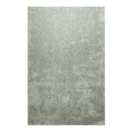 Teppich HOMIE LIVING "Pisa", mintgr&uuml;n gr&uuml;n meliert, B:70cm H:25mm L:140cm, Polyester, Teppiche, Teppich, Hochflor, Microfaser, uni, weich, Shaggy, Wohnzimmer, Schlafzimmer