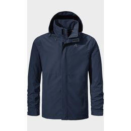 Sch&ouml;ffel Outdoorjacke SCH&Ouml;FFEL "Jacket Gmund M", Herren, Gr. 48, blau (8820, blau), Oberstoff: Aussenseite: 100% Polyester; (Membran: Polyurethan); Futter Rumpf oben: 100% Polyester, regular fit, hoch geschlossener Ausschnitt, Jacken Outdoorjacke