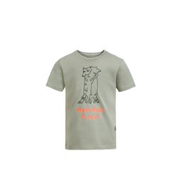 T-Shirt Jack Wolfskin "MORE HUGS T K", Jungen, Gr. 152, gr&uuml;n (mint leaf), Obermaterial: 100% Baumwolle, Rundhals, Shirts T-Shirt, mit Umarmungsmotiv