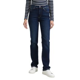 Straight-Jeans Tom Tailor "Style ELVA", Damen, Gr. 26, L&auml;nge 34, grau (clean schwarz stone), Denim/Jeans, Obermaterial: 92% Baumwolle, 6% Polyester, 2% Elasthan. Futter: 65% Baumwolle, 35% Polyester, unifarben, straight fit lang, Jeans Straight-Jeans, mit Stretch