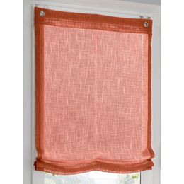 Raffrollo HEINE HOME Gr. 2, orange (terracotta), B:60cm H:130cm, Raffrollos