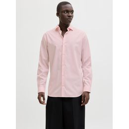 Jack & Jones Langarmhemd JACK & JONES "JPRBLAPARKER Slim Fit Hemd, atmungsaktiv, ideal f&uuml;r den Alltag", Herren, Gr. XL, N-Gr, impatiens pink fit:slim fit, Web, Obermaterial: 100% Baumwolle, unifarben, slim fit normal, ohne Ausschnitt, &Auml;rmel mit &Auml;rmelschlitz 2-Knopf-Manschette, Hemden Langarmhemd, Baumwolle, slim fit