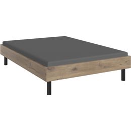 Bett wimex "Easy, gro&szlig;e Auswahl an Gr&ouml;&szlig;en und Farben, auch in Komforth&ouml;he", braun (viking oak, schwarz), H:38cm L:210cm, Betten, Bett, ohne Kopfteil, ideal unter Dachschr&auml;gen oder Fenster
