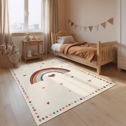 Kinderteppich Hanse Home "Luvy", creme multifarben, B:160cm H:10mm L:235cm, Polypropylen, Teppiche, Kinderteppich, Pflegeleicht, Weich, Kinderzimmer, Spielteppich, Spielunterlage