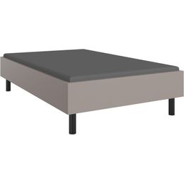 Bett wimex "Easy, gro&szlig;e Auswahl an Gr&ouml;&szlig;en und Farben, auch in Komforth&ouml;he", grau (sahara grau, schwarz), H:46cm L:210cm, Betten, Bett, ohne Kopfteil, ideal unter Dachschr&auml;gen oder Fenster