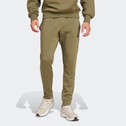 Sporthose adidas Sportswear "M FEELCOZY PANT", Herren, Gr. 3XL, N-Gr, gr&uuml;n (olive strata, schwarz, normal, gr.), Obermaterial: 70% Baumwolle, 30% Polyester, Hosen Sporthose
