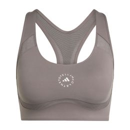 adidas by Stella McCartney Sport-BH 'Power Impact Training Bra Medium' Damen Gr&ouml;&szlig;e S schoko / wei&szlig;