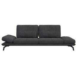 3-Sitzer FLEXLUX "Tropea Funktionssofa, Designsofa, Relaxfunktion, TV-Couch", grau (anthrazit grau), B:252cm H:90cm T:145cm, 100% Polyester, Sofas, 3-Sitzer, mit Armteilverstellung sowie Sitztiefenverstellung, Breite 252 cm