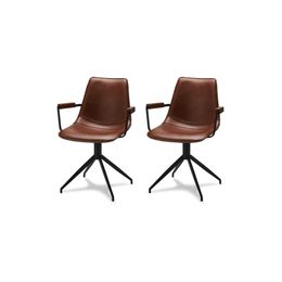 Furnhouse Esszimmerstuhl 2er-Set Isabel braun Ma&szlig;e (cm): B: 59 H: 85 &raquo; M&ouml;bel Kraft
