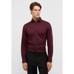 Langarmhemd Eterna "SLIM FIT", Damen, Gr. 43, Normalgr&ouml;&szlig;en, plum, 100% Baumwolle, schmal, Manschette, Hemden Langarmhemd, NON IRON (b&uuml;gelfrei)