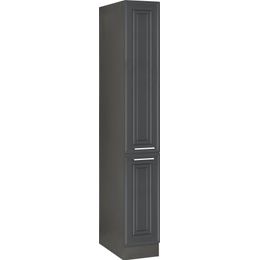 Apothekerschrank KOCHSTATION "KS-Stockholm", grau (grau, grafit), B:30cm H:200cm T:60cm, Holzwerkstoff, MDF, Schr&auml;nke, Apothekerschrank, hochwertige MDF-Fronten, 200 cm hoch, viel Stauraum