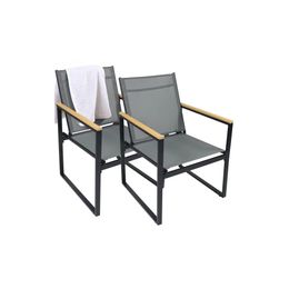 M&ouml;bel Kraft Gartenstuhl 2er-Set grau Ma&szlig;e (cm): B: 54 H: 83 &raquo; M&ouml;bel Kraft