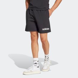 Shorts adidas Sportswear "ESSENTIALS LINEAR SINGLE JERSEY", Herren, Gr. XL, N-Gr, schwarz-wei&szlig; (schwarz, wei&szlig;, normal, gr.), Obermaterial: 74% Baumwolle, 26% Polyester, Hosen Shorts