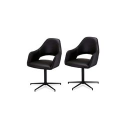 Furnhouse Esszimmerstuhl 2er-Set Luna schwarz Ma&szlig;e (cm): B: 59 H: 89 &raquo; M&ouml;bel Kraft